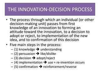 Chapter 1+2 diffusion of innovation rogers 1983 | PPTX