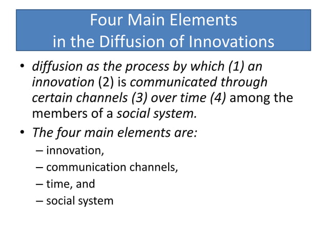 Chapter 1+2 diffusion of innovation rogers 1983 | PPTX