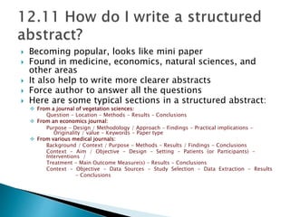 Chapter 12: Abstract ( english for writing research papers) | PPTX