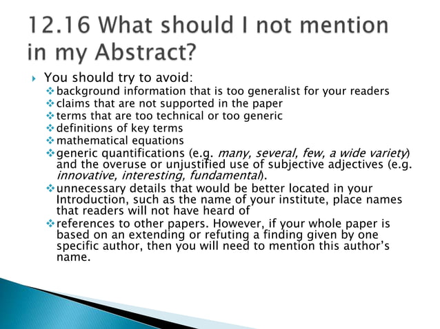 Chapter 12: Abstract ( english for writing research papers) | PPTX ...