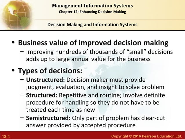 Chapter 12 enhancing decision making | PPT