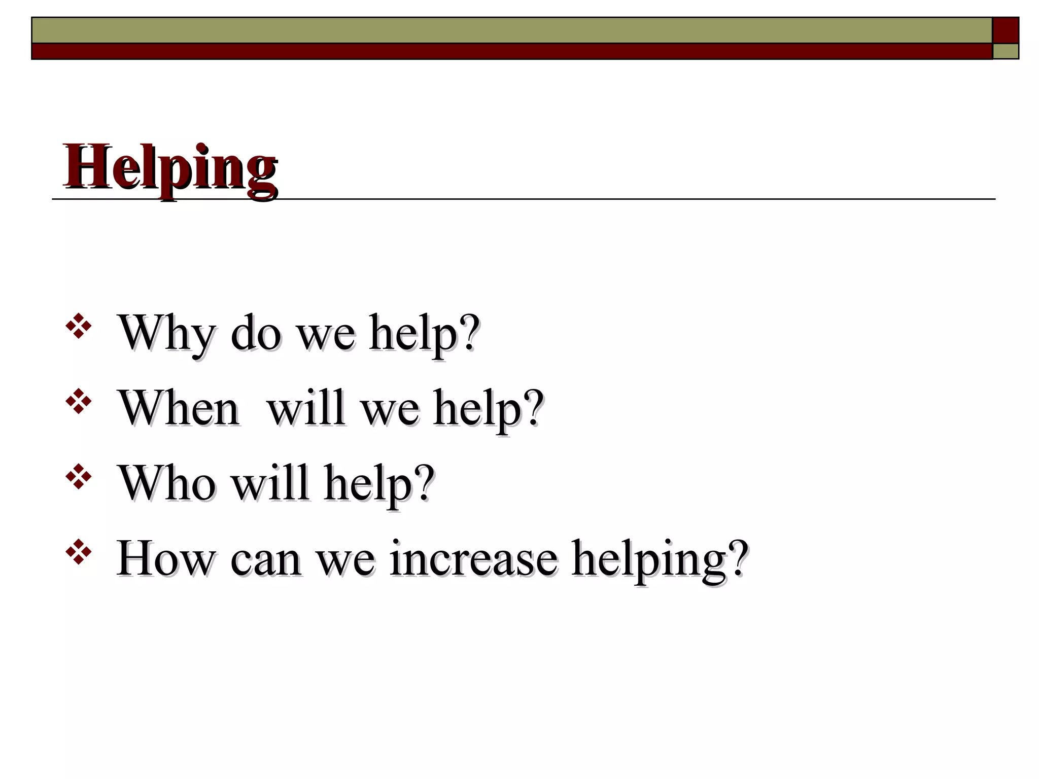Helping | PPT