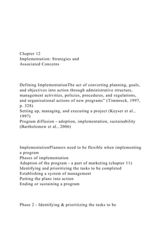 Chapter 12Implementation Strategies and Associated Co.docx