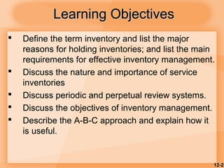 Chapter 12 inventory management 1 | PPT
