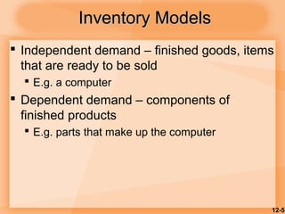 Chapter 12 inventory management 1 | PPT