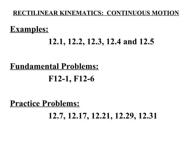 Chapter 12 kinematics_of_a_particle | PPT