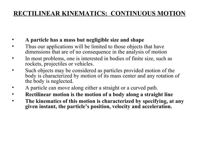 Chapter 12 kinematics_of_a_particle | PPT