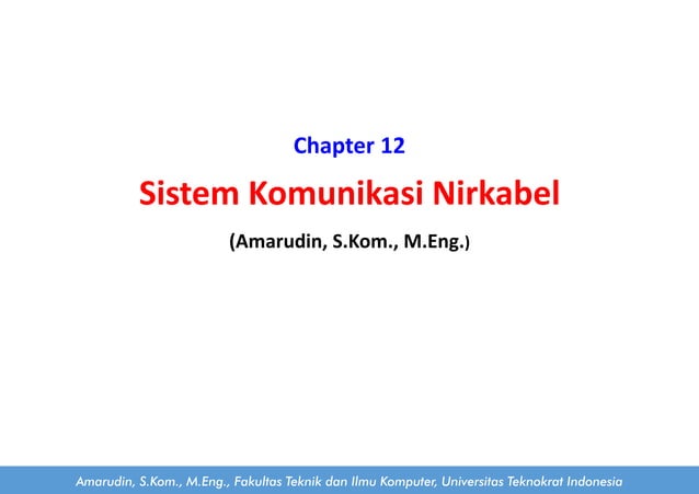 Chapter 12 komunikasi nirkabel | PDF