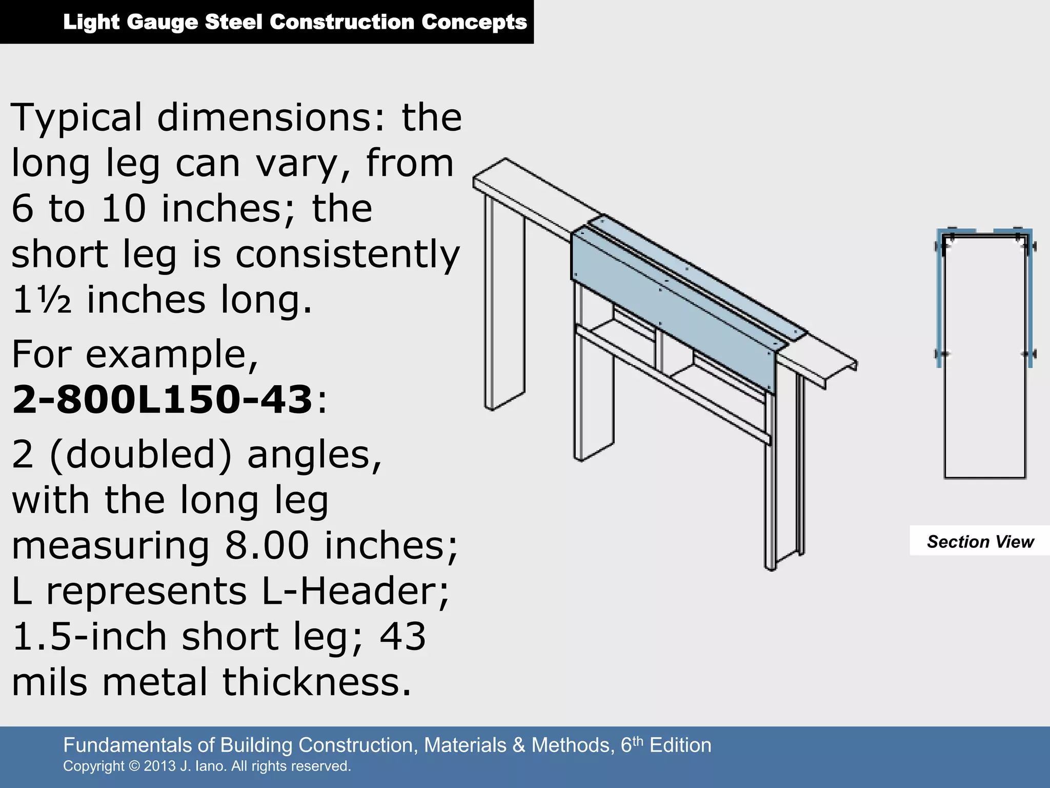 Chapter 12 Light Gauge Steel Frame Construction | PPTX