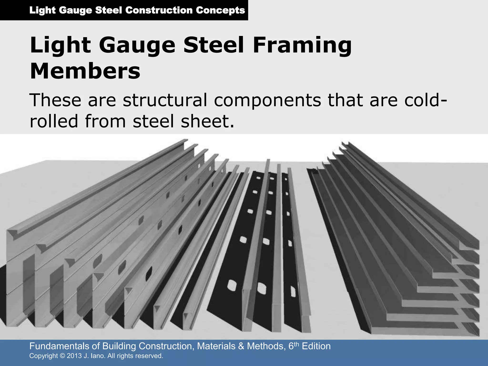 Chapter 12 Light Gauge Steel Frame Construction | PPTX
