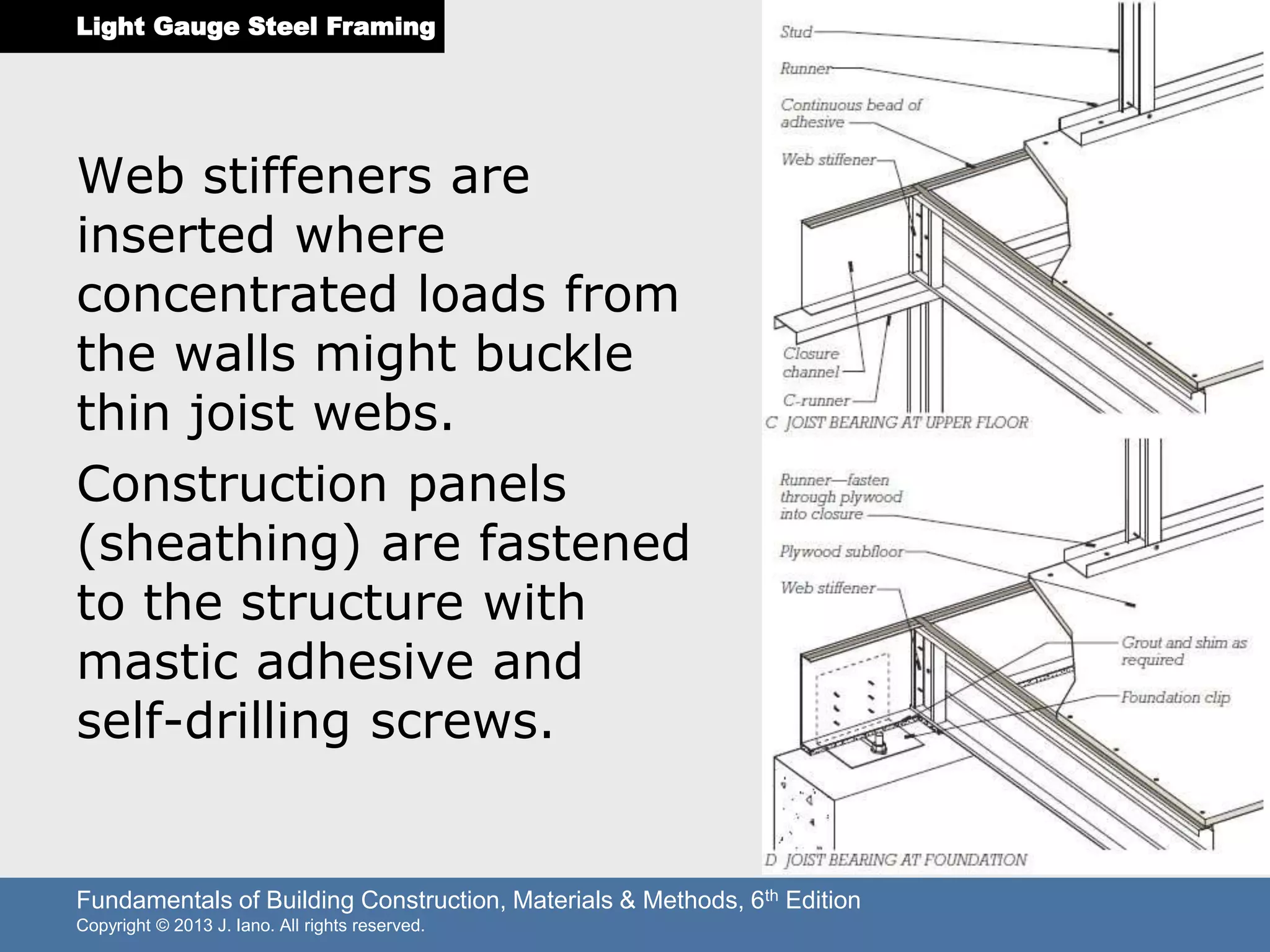 Chapter 12 Light Gauge Steel Frame Construction | PPTX