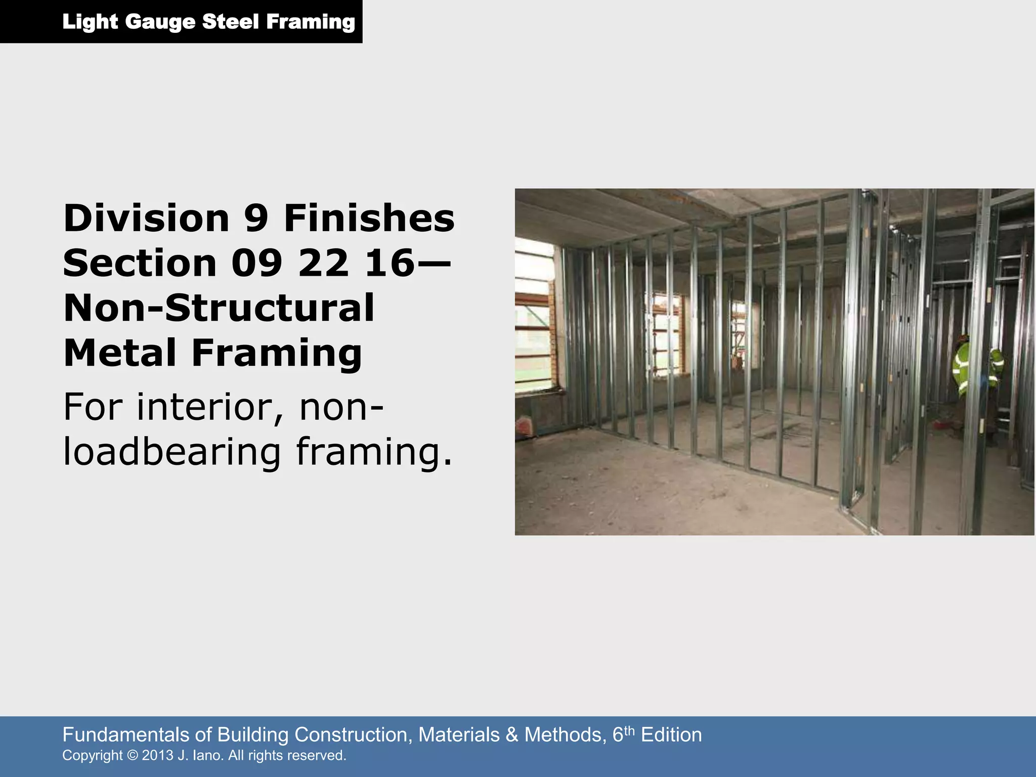 Chapter 12 Light Gauge Steel Frame Construction | PPTX