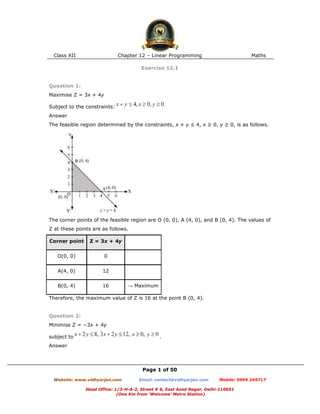 Chapter 12 linear_programming | PDF