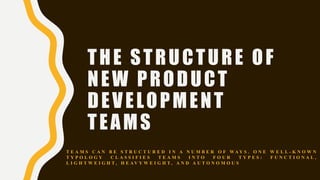 Chapter 12 managing new product development teams | PPTX