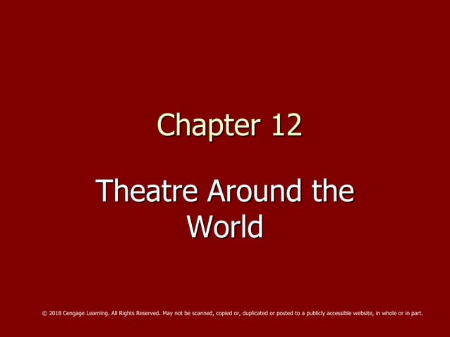 Chapter 12: Non Western Theatre | PPTX | Theater Venues | Attractions