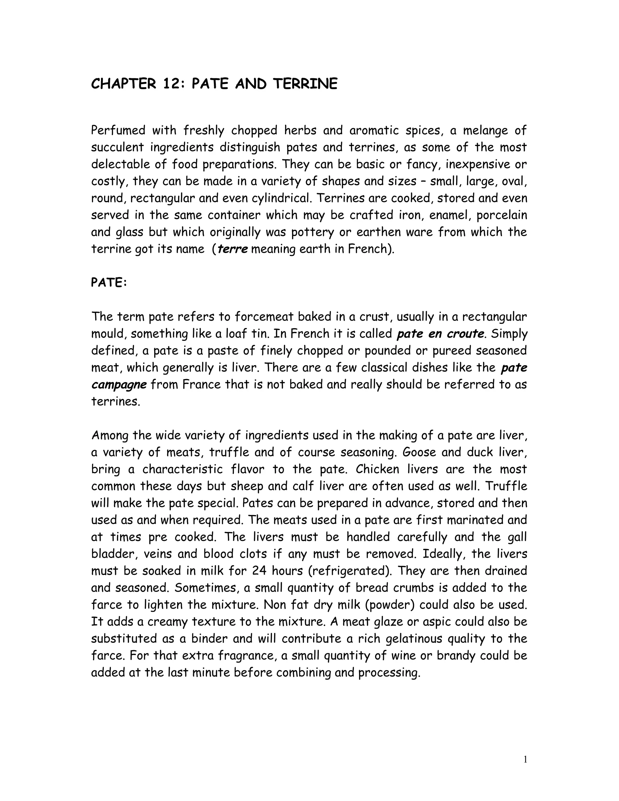 Chapter 12 pate and terrine | DOC