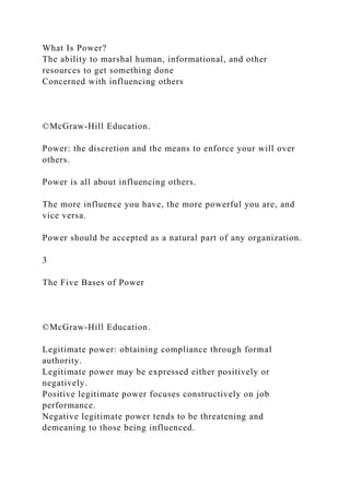 CHAPTER 12Power, Influence, and Politics©McGraw-Hill E.docx