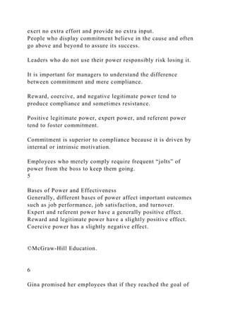 CHAPTER 12Power, Influence, and Politics©McGraw-Hill E.docx
