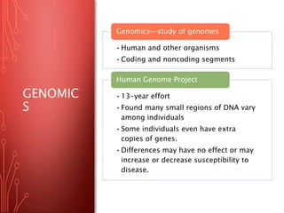 Chapter 12 DNA Biotechnology and Genomics | PPTX