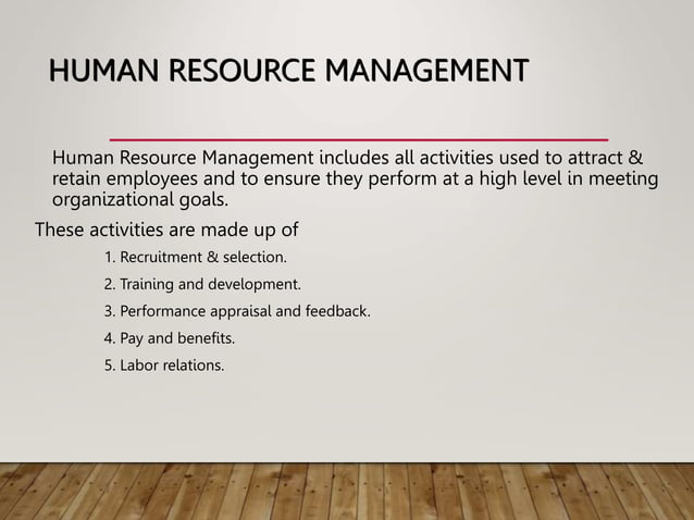 chapter 12 Human Resources Management.ppt | Resume Writing and Advice ...
