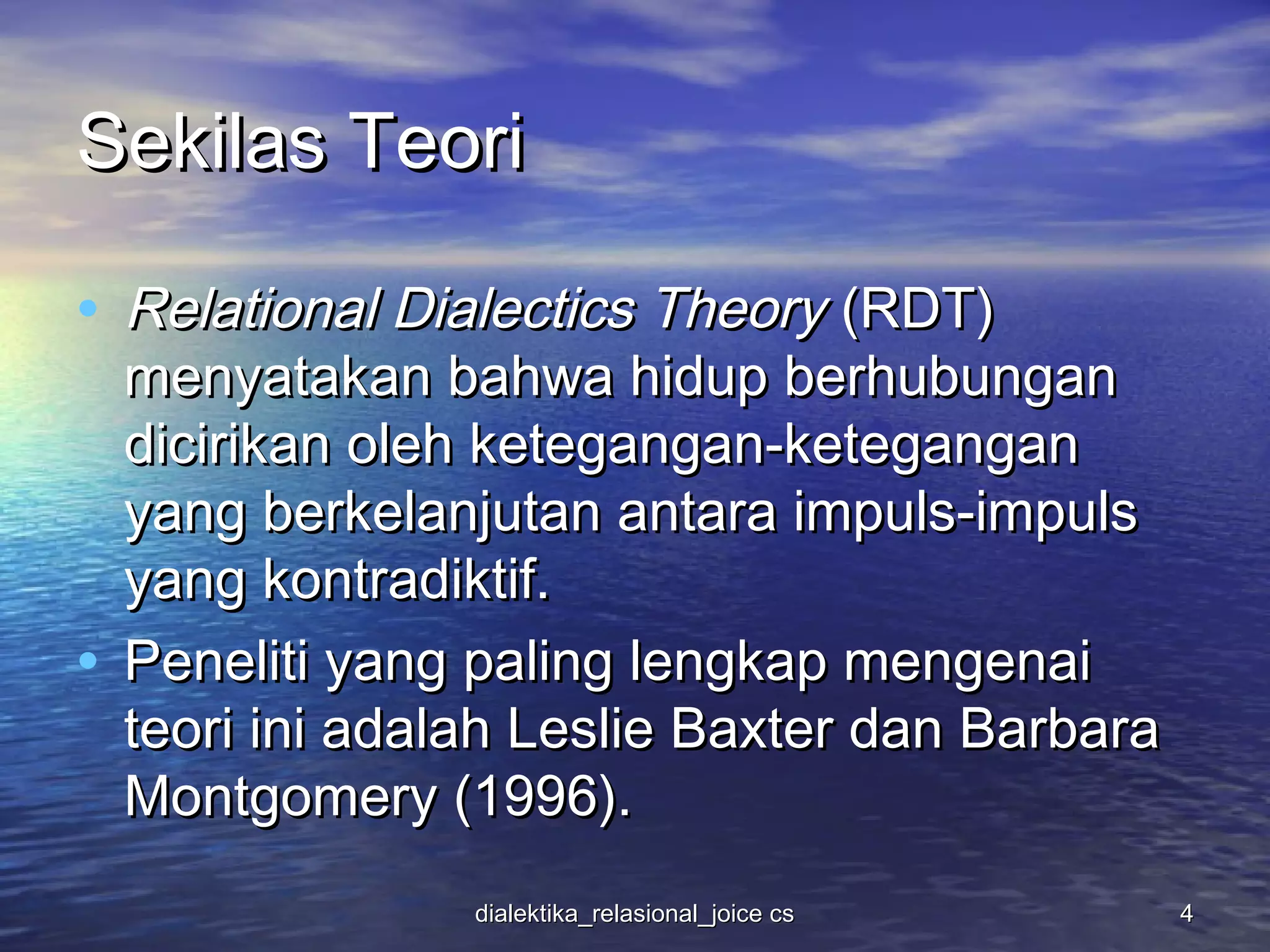 Chapter 12 ppt (relational dialectics) | PPT