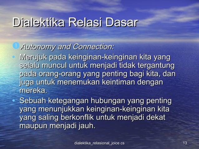 Chapter 12 ppt (relational dialectics) | PPT