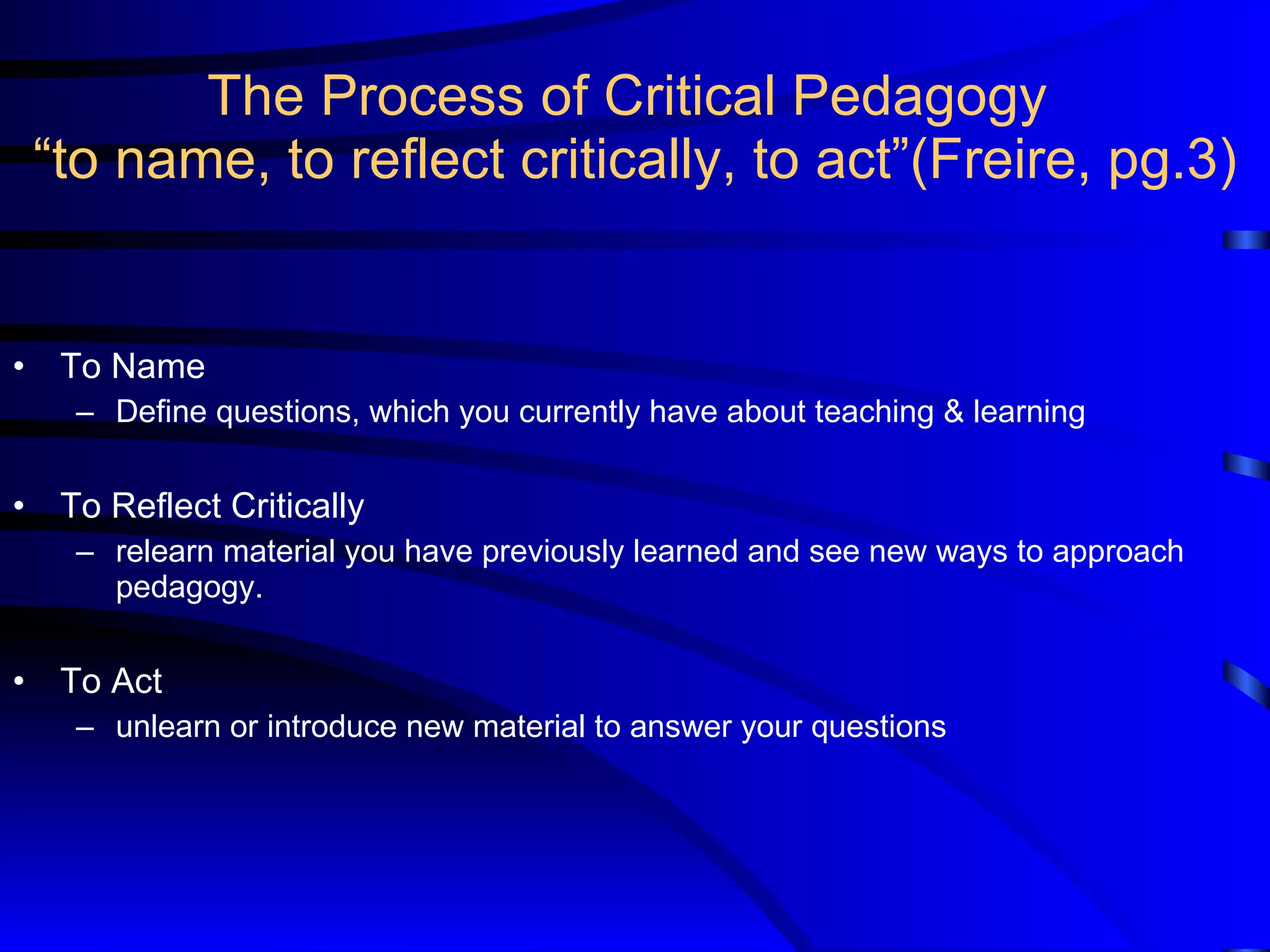 Critical Pedagogy | PPT
