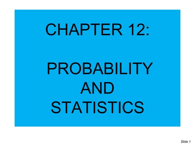 Chapter 12 Probability and Statistics.ppt
