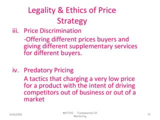 Chapter 12 (setting the right price) | PPT