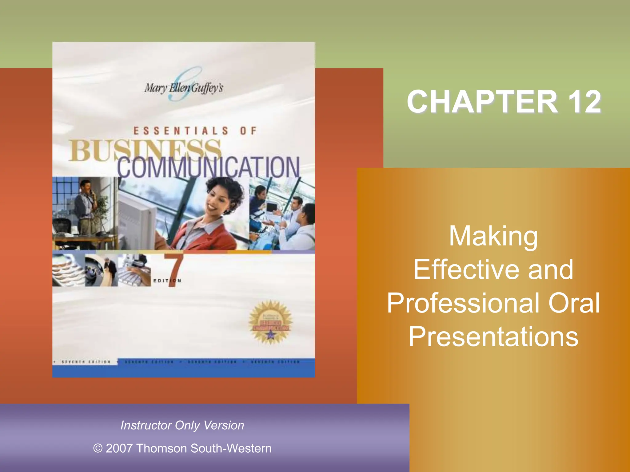 Making Effective Professional Oral Presentations | PPT