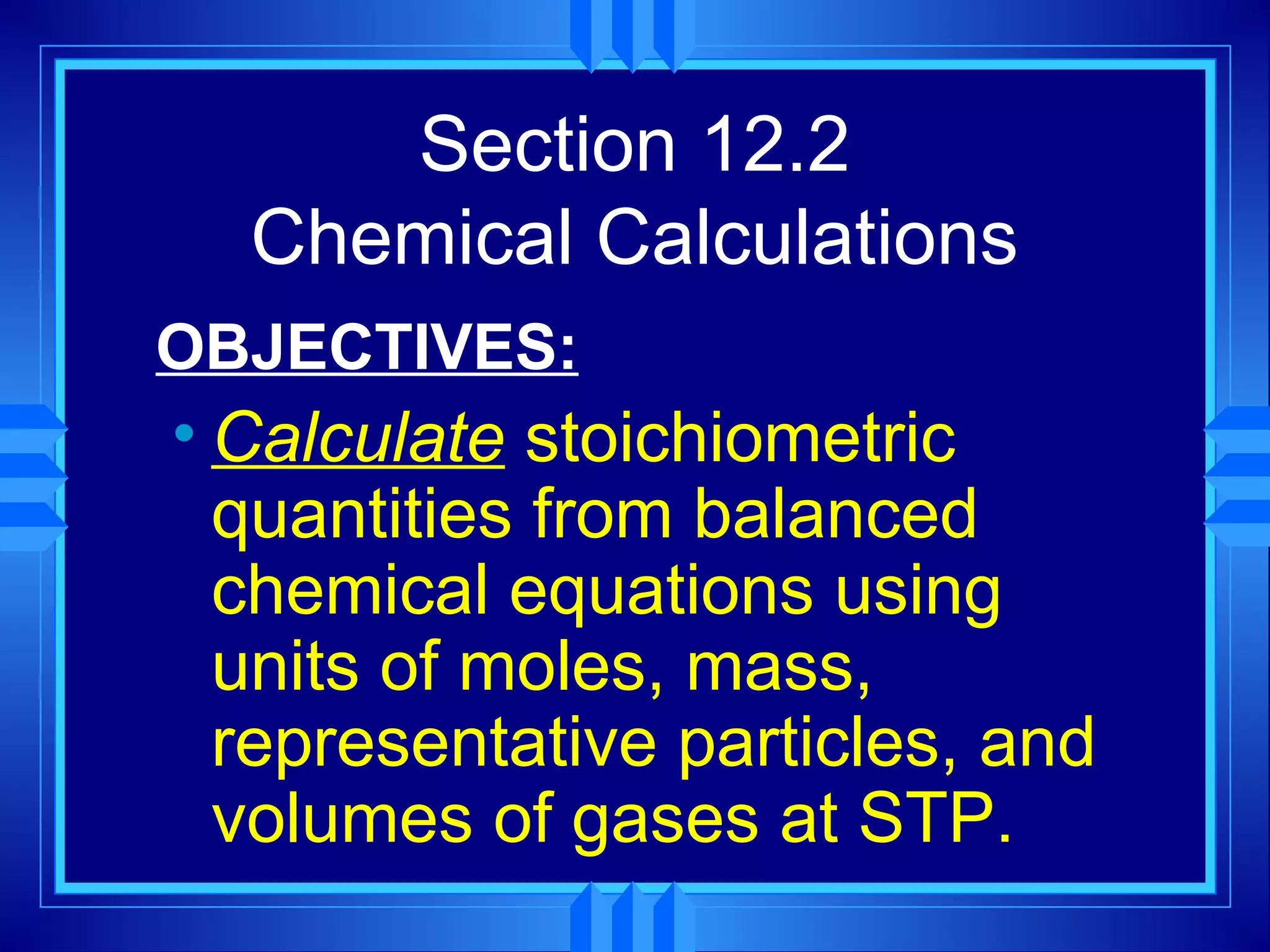 Chemistry - Chp 12 - Stoichiometry - PowerPoint | PPT