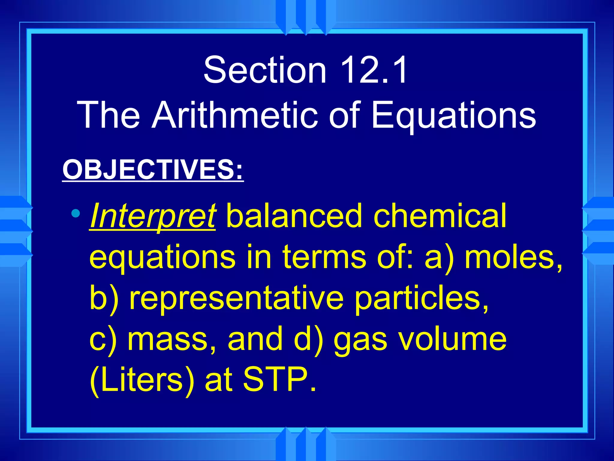 Chemistry - Chp 12 - Stoichiometry - PowerPoint | PPT