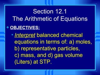 Chemistry - Chp 12 - Stoichiometry - PowerPoint | PPT