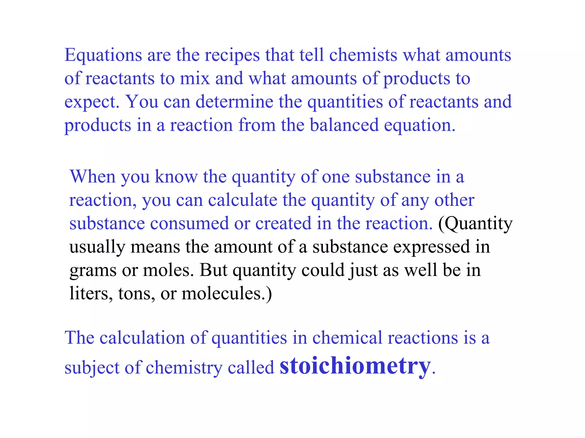 Chapter 12 Stoichiometry | PPT