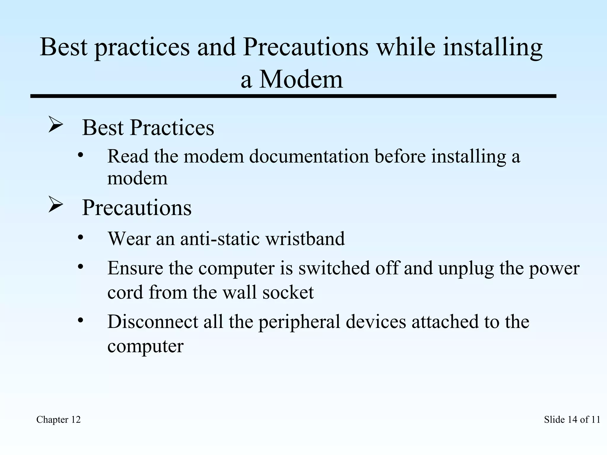 MODEM INTERNAL AND EXTERNAL | PPT