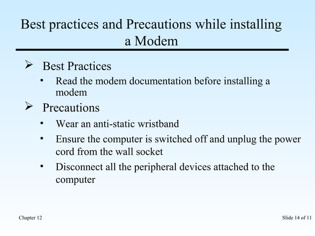 MODEM INTERNAL AND EXTERNAL | PPT