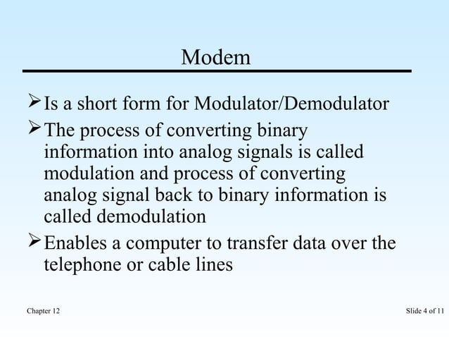 MODEM INTERNAL AND EXTERNAL | PPT