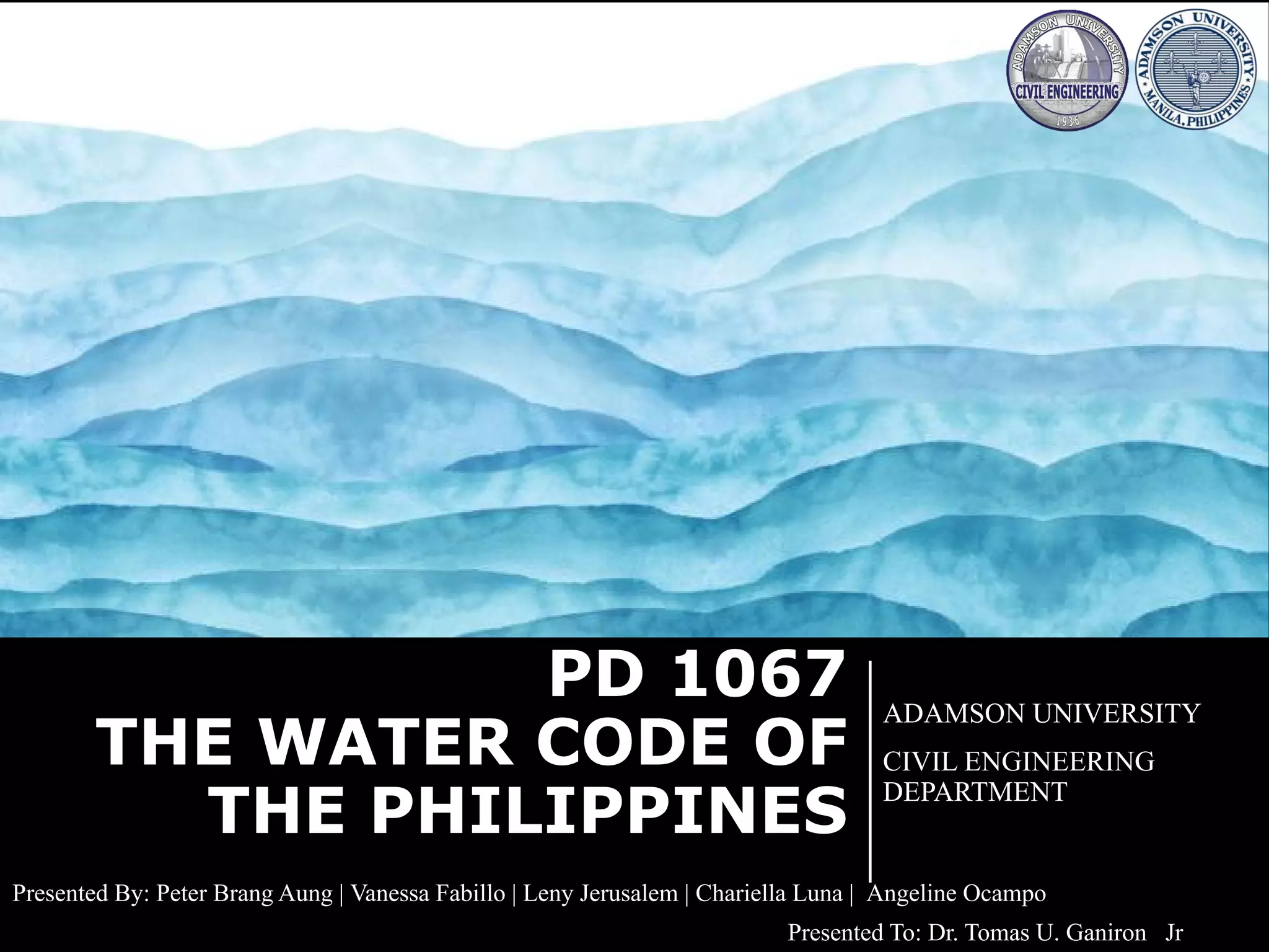 Water Code of the Philippines | PDF