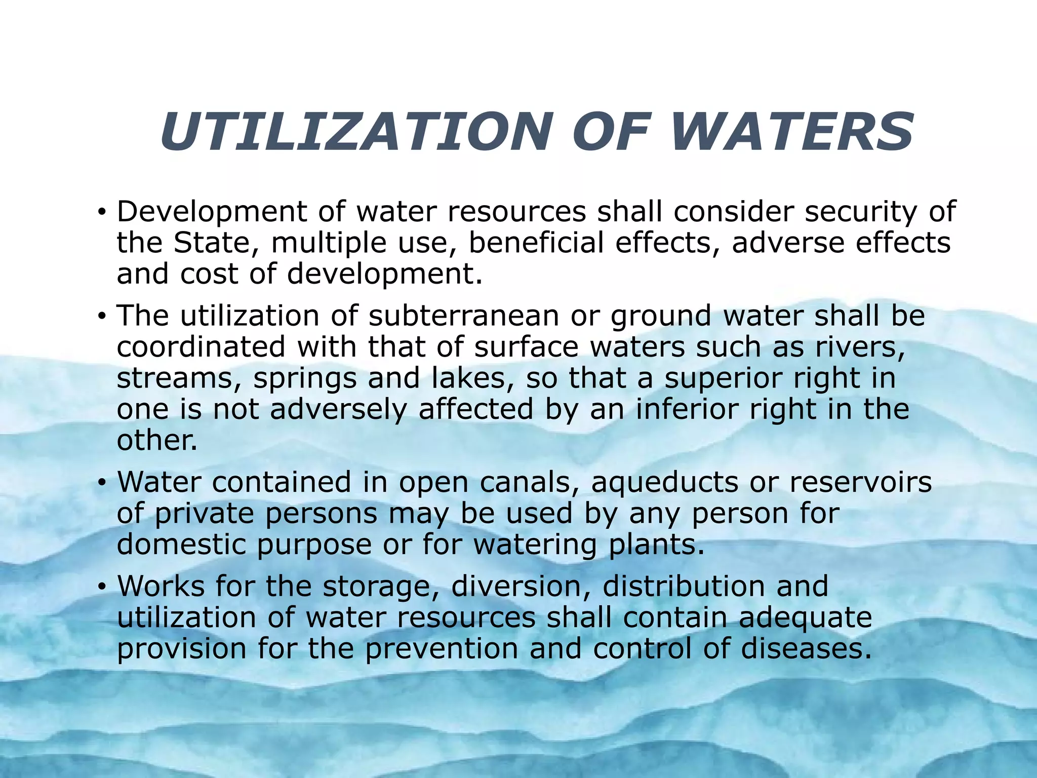 Water Code of the Philippines | PDF