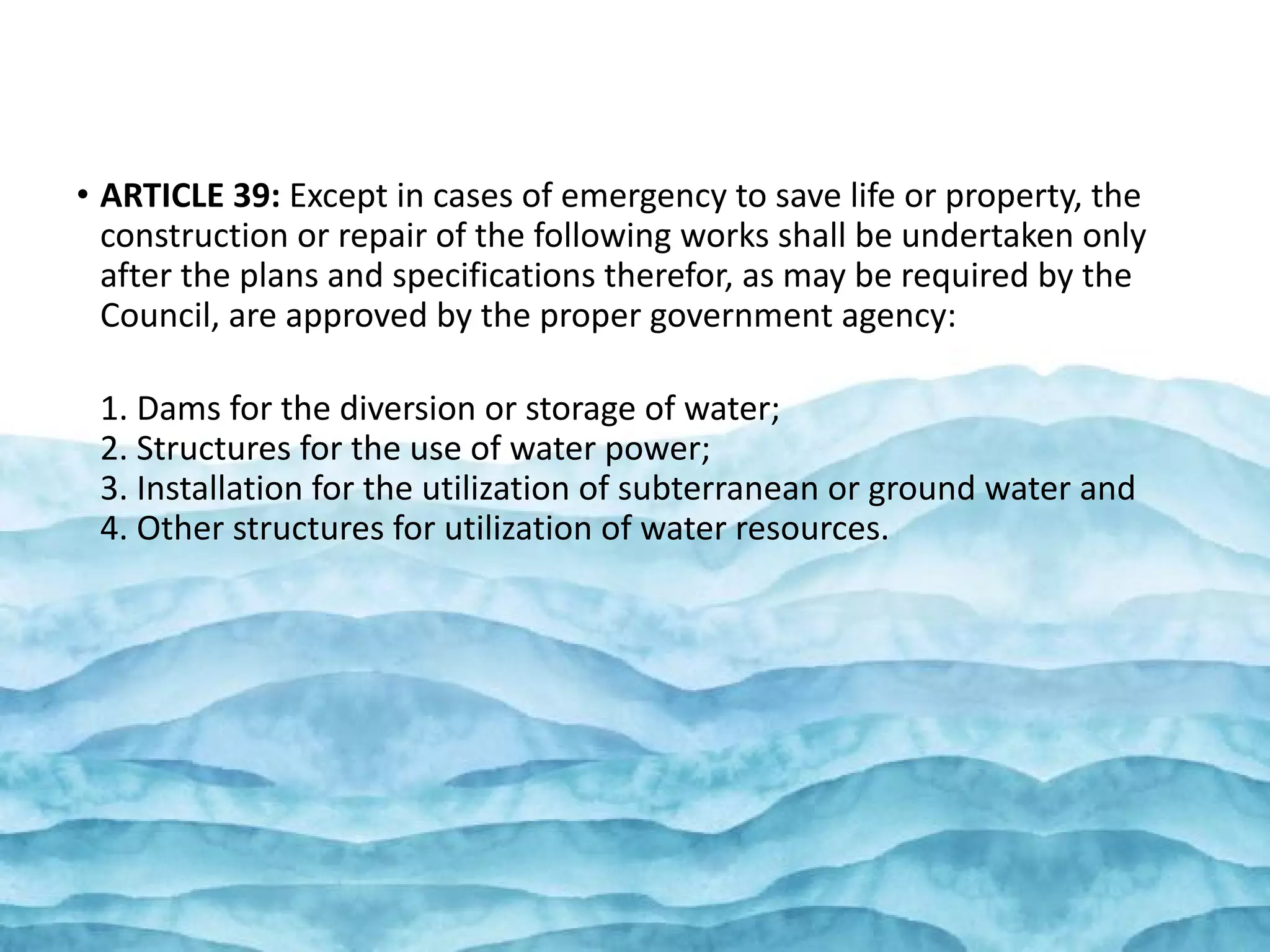 Water Code of the Philippines | PDF