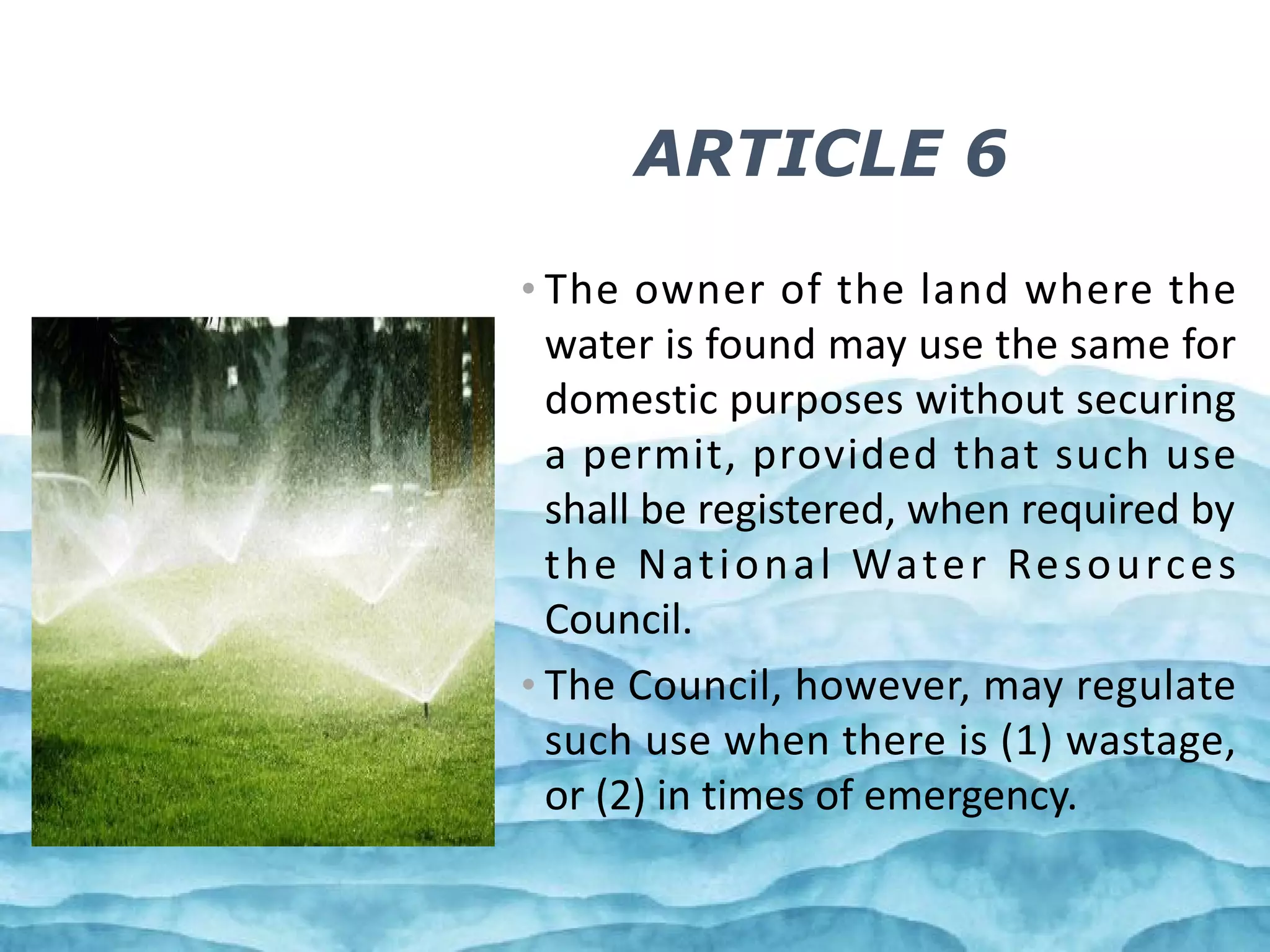 Water Code of the Philippines | PDF
