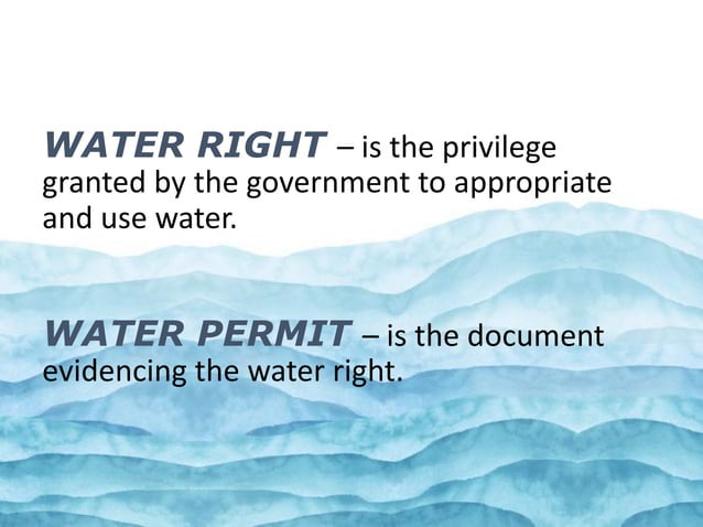 Water Code of the Philippines | PDF