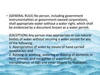 Water Code of the Philippines | PDF