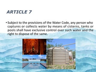 Water Code of the Philippines | PDF