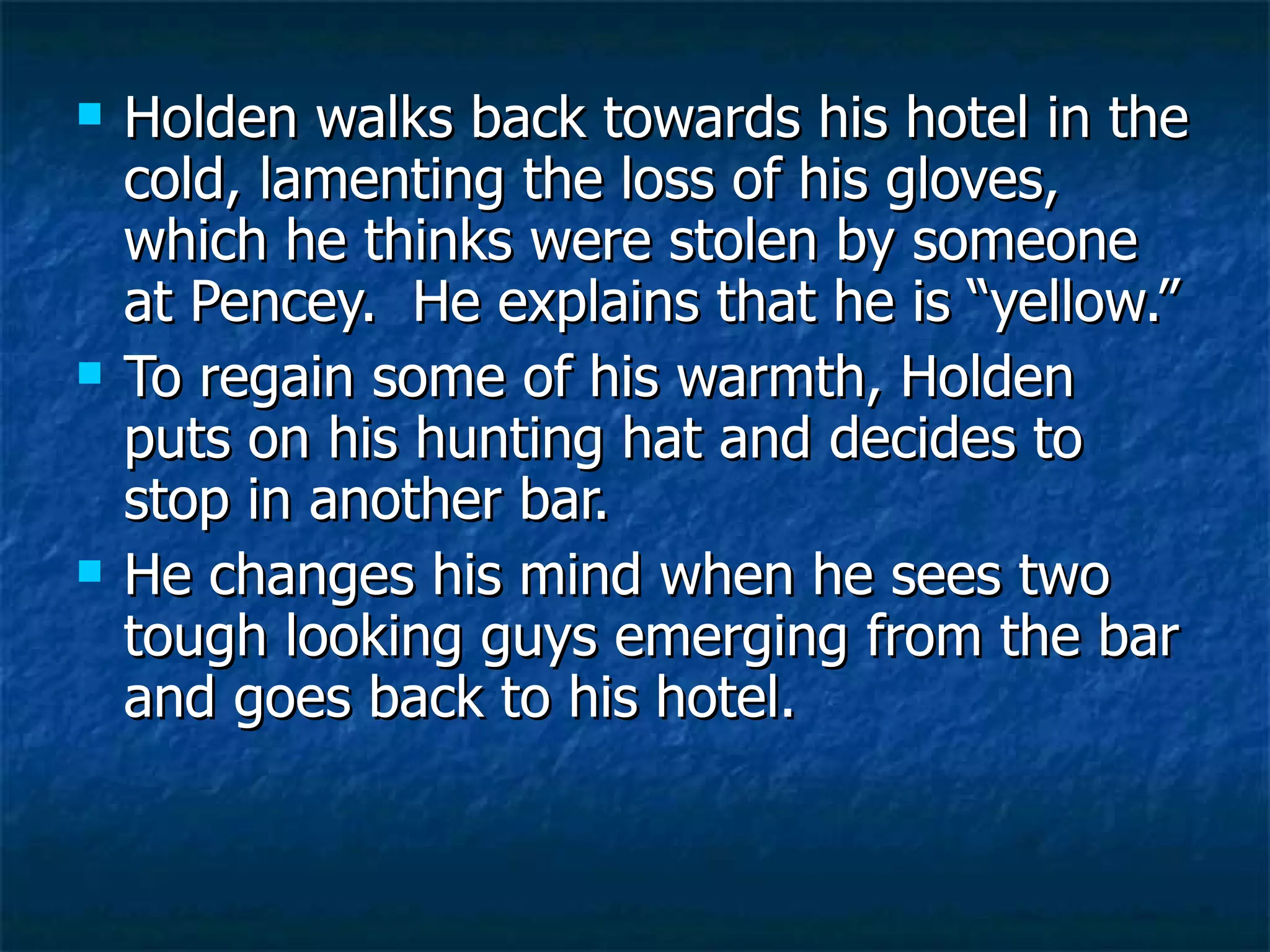 Catcher in the Rye Chapter 13 | PPT