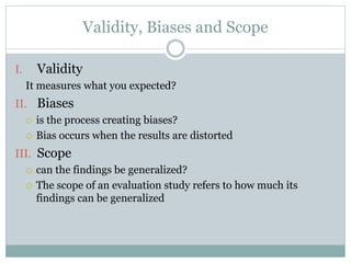 Chapter 13 An evaluation framework | PPTX