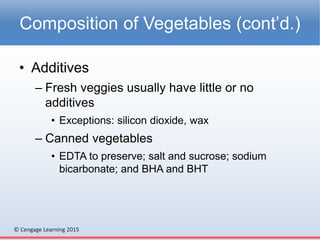Chapter 13 - Vegetables and Legumes | PPTX