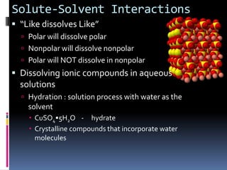Chapter 13.2 : The Solution Process | PPTX | Chemistry | Science