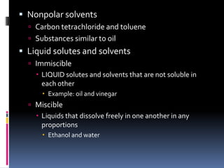 Chapter 13.2 : The Solution Process | PPTX | Chemistry | Science