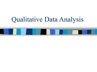 Chapter13 Intro to Qualitative Data Analysis | PPT
